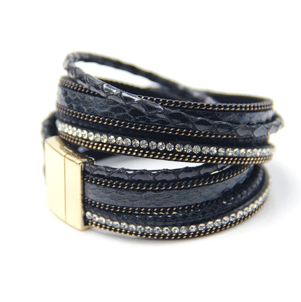 3 Layer Wrap Bracelets - Ethora Gems - Medium