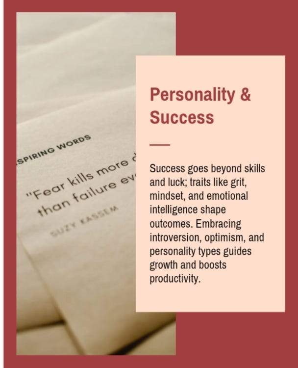 "Beyond Skills and Luck: Power of Personality in Shaping Success" | by ...