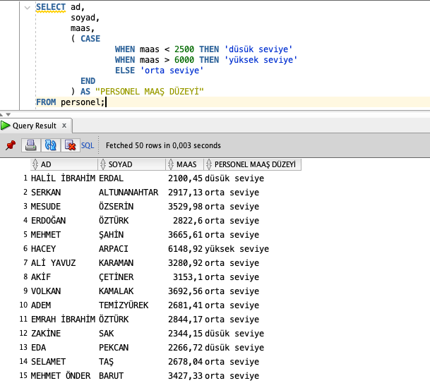 Oracle SQL’de Koşullu İfadeler: CASE ve DECODE | by Muhammed Sefa Taş ...