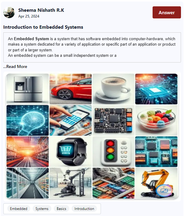 Introduction to Embedded Systems - Sheema Nishath RK - Medium
