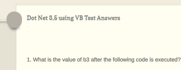 Dot Net 3.5 using VB Test Answers - Education Blog for Learning - Medium