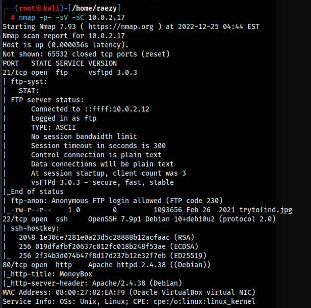 MONEYBOX: 1 [Vulnhub][Walkthrough] | by Ashwin Dineshan | Medium