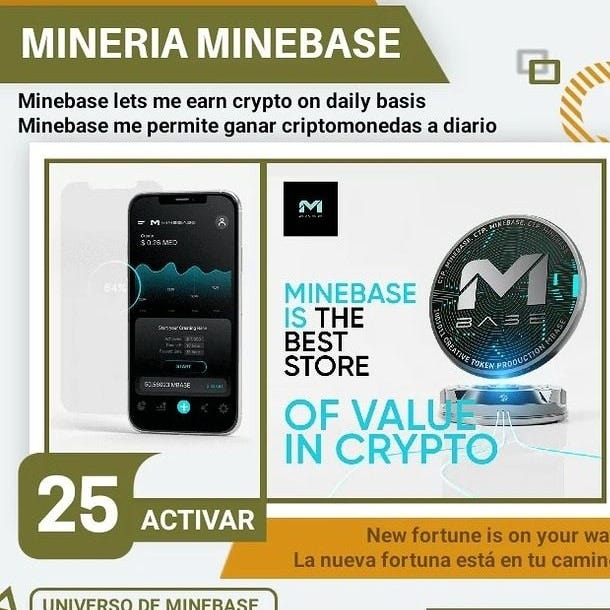 Don't loose out on an epic opportunity with #minebase Register here and deposit 25 token to ...