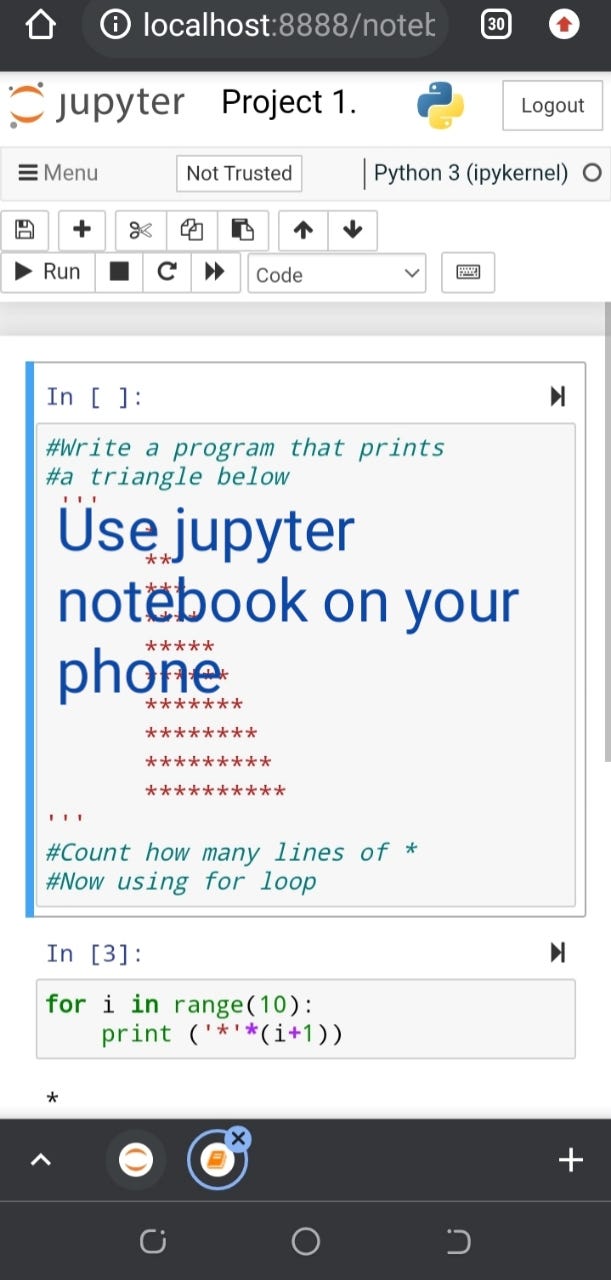 Installing and using the Jupyter notebook on your Android phone. | by Bamulanzeki Alex | Medium