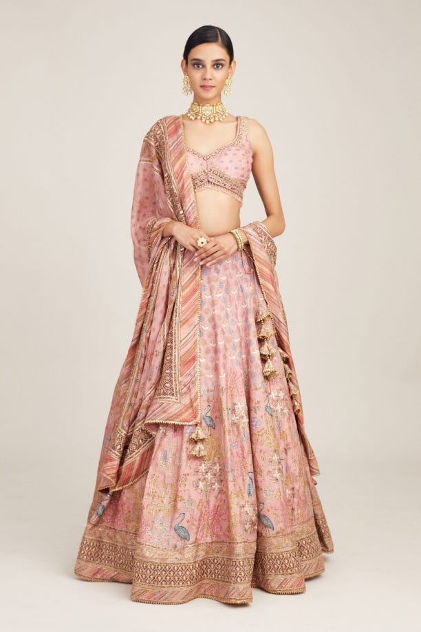 Elevating Elegance: Unveiling the Beauty of Frontier Raas’ Pink Floral ...