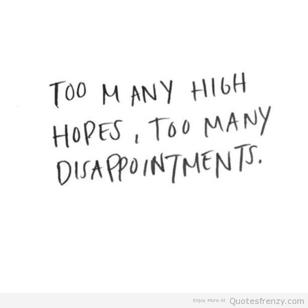 Disappointments & Motivation. They say it is always good to have a ...