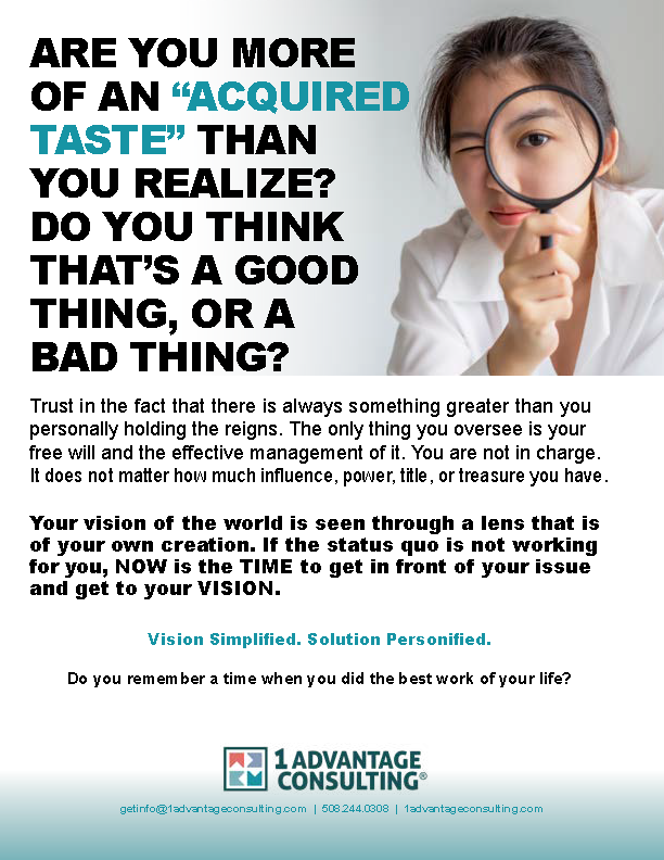 Are you more of an “acquired taste” than you realize? Do you think that ...