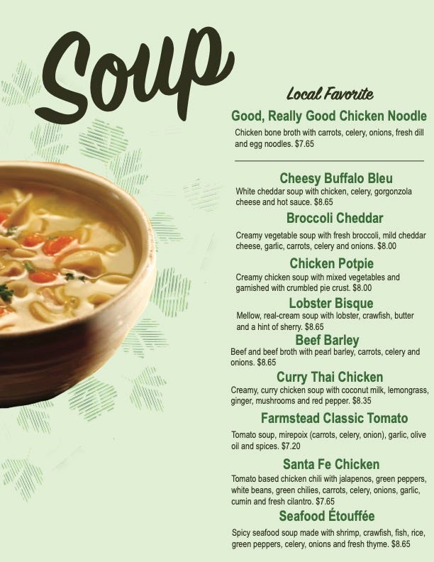 Project 2 - Menu Design - Madison Andonisio - Medium