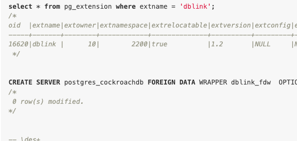 Query CockroachDB from Postgres DBLinks | by Julian Levi Hernandez | Medium