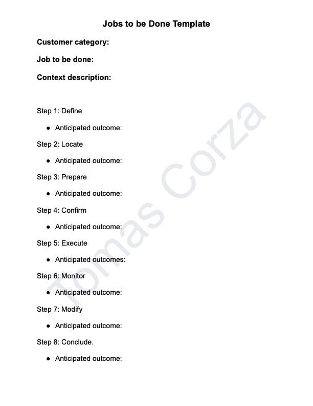 Jobs to be Done Template: Transportation Market Job Map | by Tomas ...