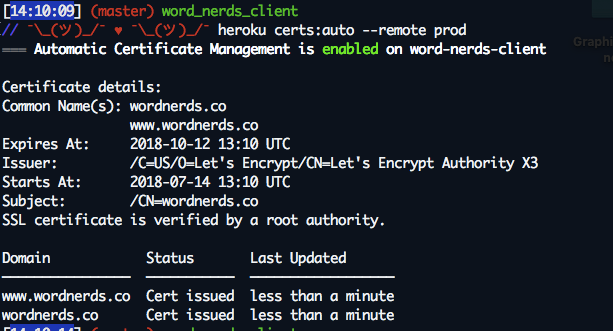 Making Your Custom Name Heroku-Hosted React App SSL Certified | by Ethan Ryan | Medium