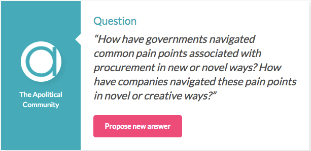 How have governments and vendors navigated common procurement pain ...