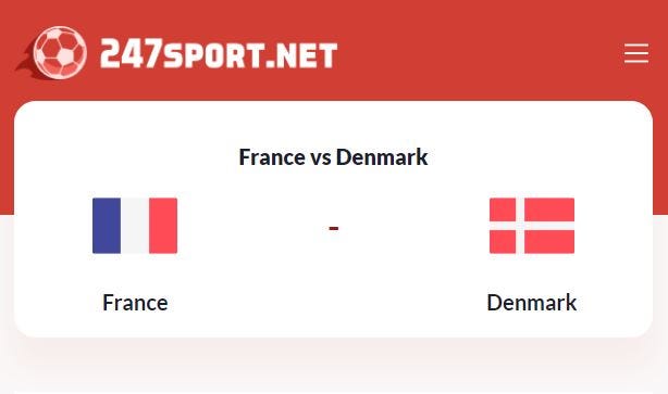 France vs Denmark - Live Football 247Sport - Medium