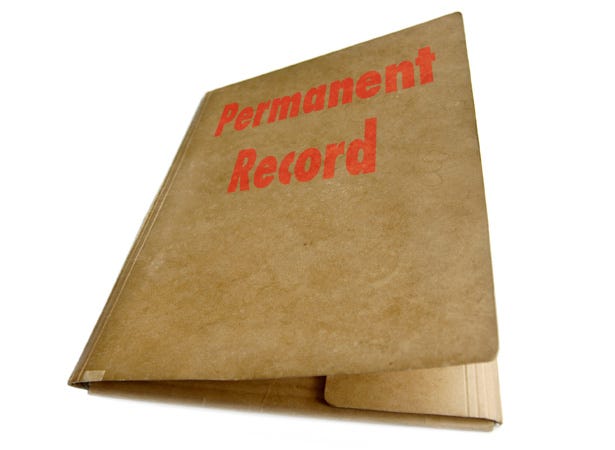 Your permanent record. | by David Aron Levine | Progress through ...