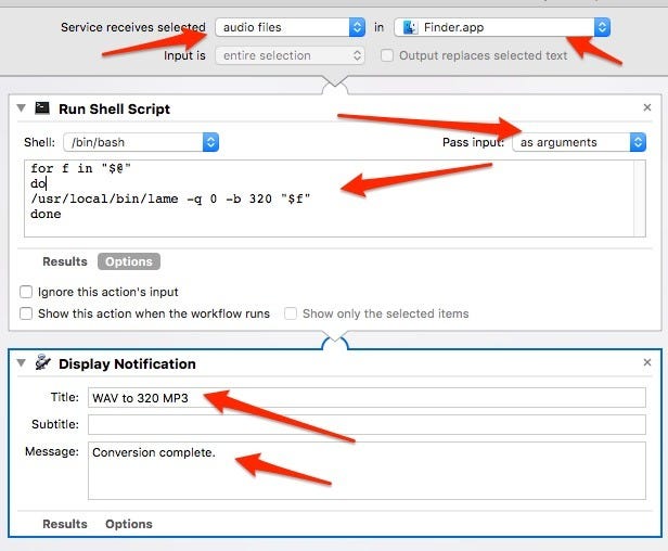 Services->WAVto320MP3 -script (Automator/Bash) | by Esa(Lackluster)Ruoho | Medium
