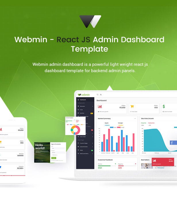 Webmin — React JS Admin Dashboard Template | by Potenza Designer | Medium