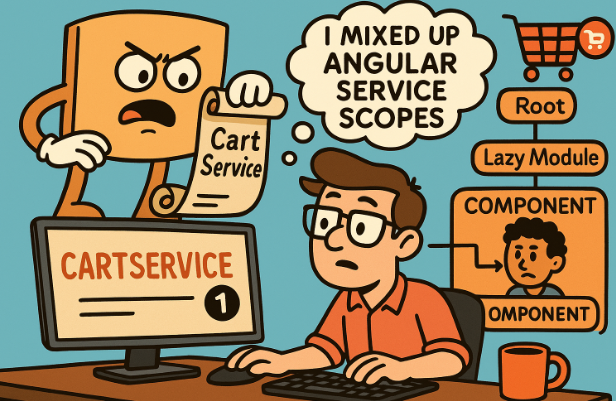 Angular Service Scopes: root, module-level, and component-level” | by The Coding Don | Medium