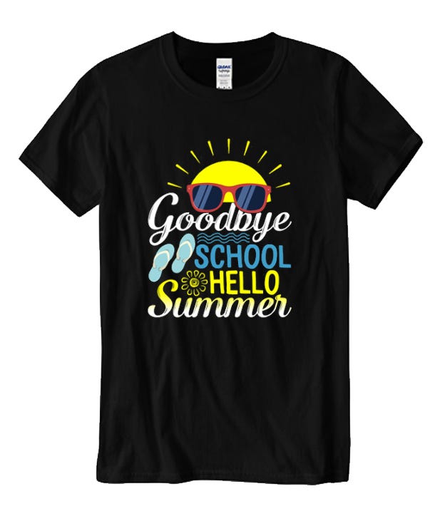 iGoodbye School Hello Summer Teacher Student Class T Shirt | by ...