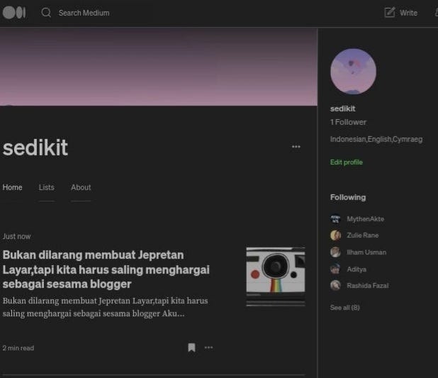 Masih. Masih penjajakan sama si medium/si… | by sedikit | Medium