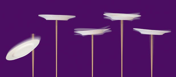 SELF TALK AND SPINNING PLATES. There’s a pie-chart diagram — you may ...