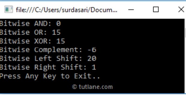 BITWISE OPERATORS IN C# | by Mark Goodluck | Medium