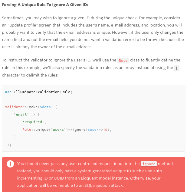 Laravel Validation SQL Injection. 標題 Hen 聳動，其實保持良好習慣的話是沒啥問題的。 | by ...