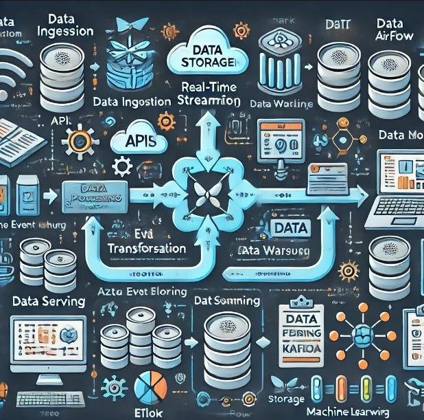 What steps are included in a complete data engineering project? | by ...