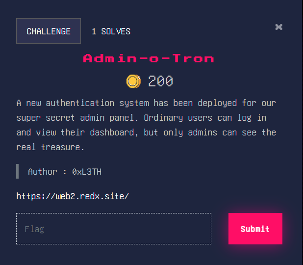 Admin-o-Tron CTF Write-up — ctf.redx.site | by Ismail jaber | 0xismo ...