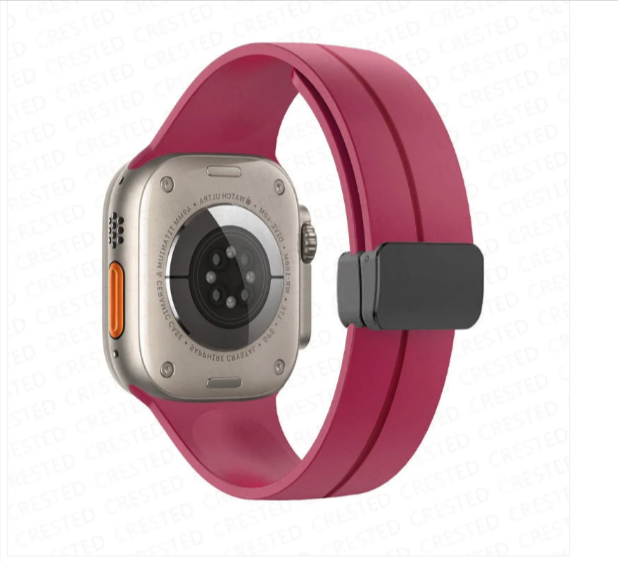 APPLE WATCH | SILICONE MAGNETIC | WINE RED - Crestedbands Official - Medium