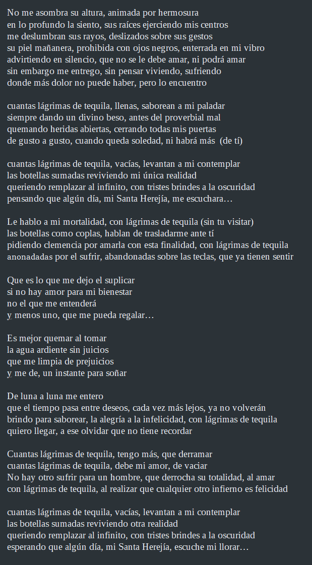 Lágrimas de Tequila. No me asombra su altura, animada por… | by ...