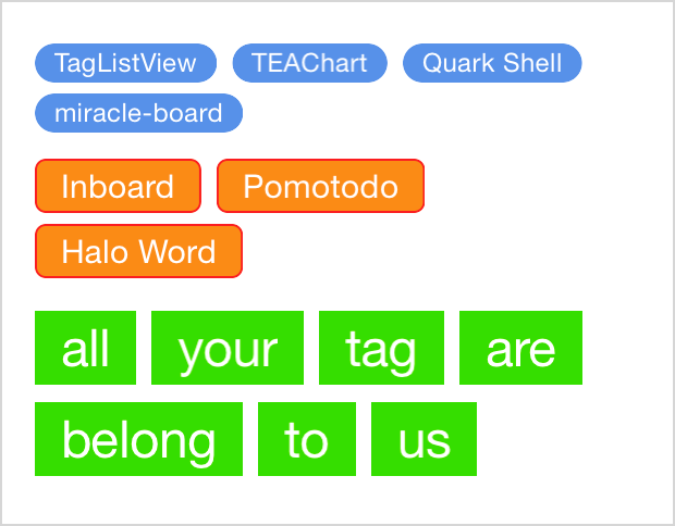 Simple and highly customizable iOS tag list view, in Swift. | by Sour ...