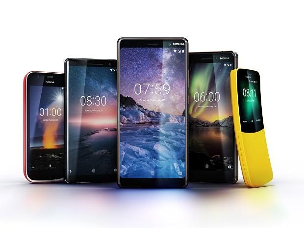 MWC 2018: Nokia unveils 4 smartphones, first 4G VoLTE-enabled feature ...