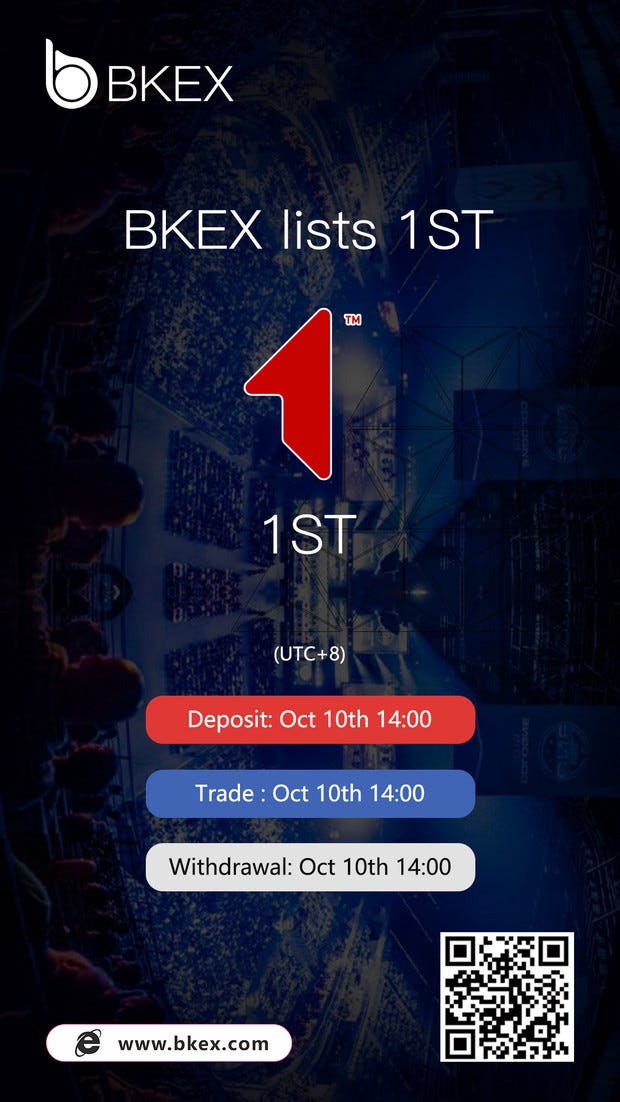 BKEX lists 1ST. BKEX lists 1ST and opens 1ST… | by BKEX Exchange | Medium