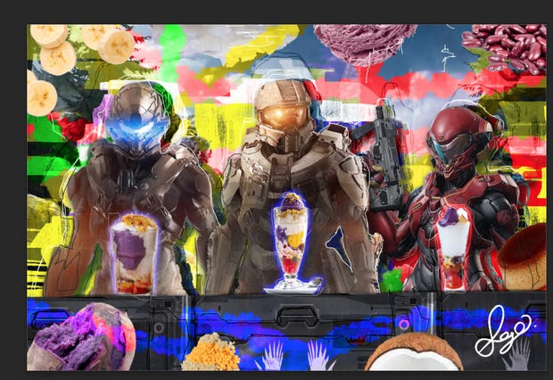 Halo Halo - Sean Go Art - Medium