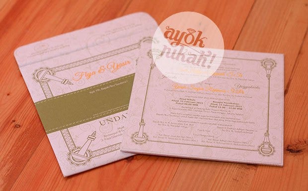 20 Contoh Desain Undangan Pernikahan Unik, Standar dan Mewah Zaman ...