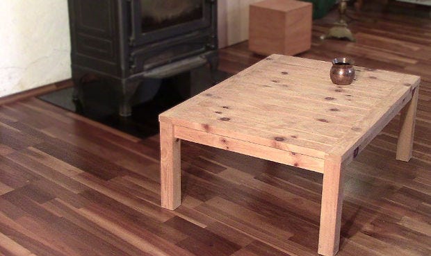 DIY Swiss Pine Coffee Table. Step by step tutorial of how to build ...