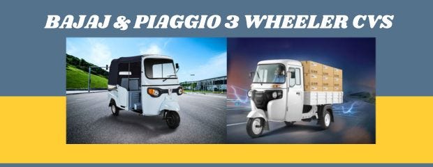 Bajaj & Piaggio 3 Wheeler CVs For Urban & Rural Sectors | by Sddeep ...
