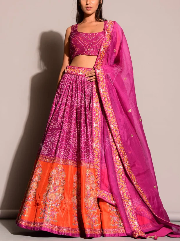 Shop Bandhani Lehenga Online - hemant - Medium