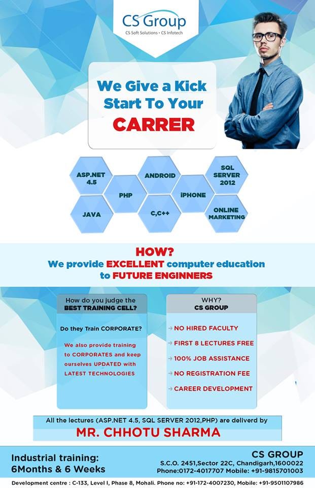 Six Months Industrial Training In Chandigarh | by csinfotech | Medium