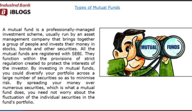 Types of Mutual Funds — Indusind iBlog | by Loyalty Programs | Medium
