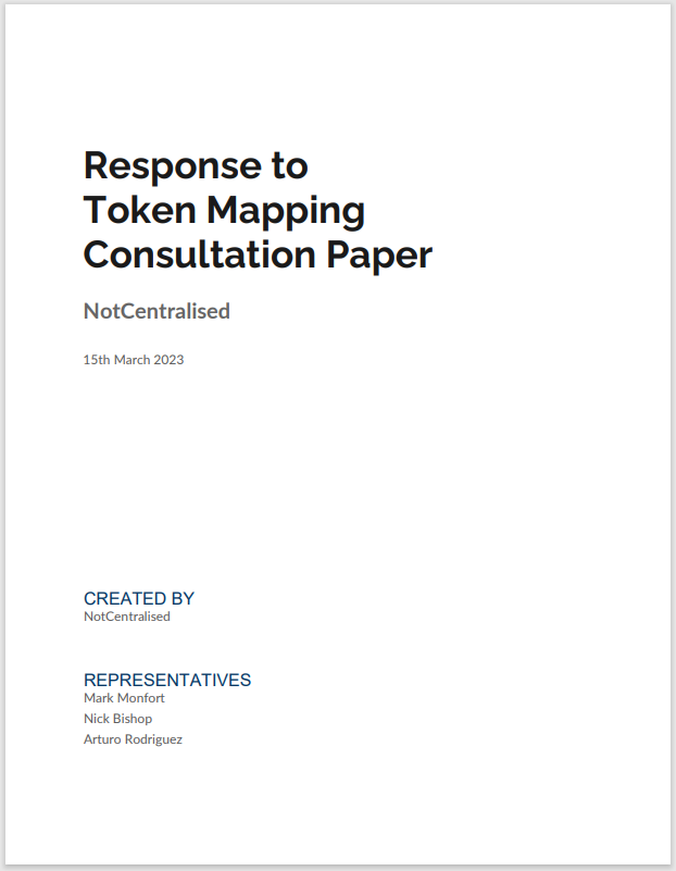 Token Mapping — A NotCentralised Response | by Mark Monfort | NotCentralised | Medium