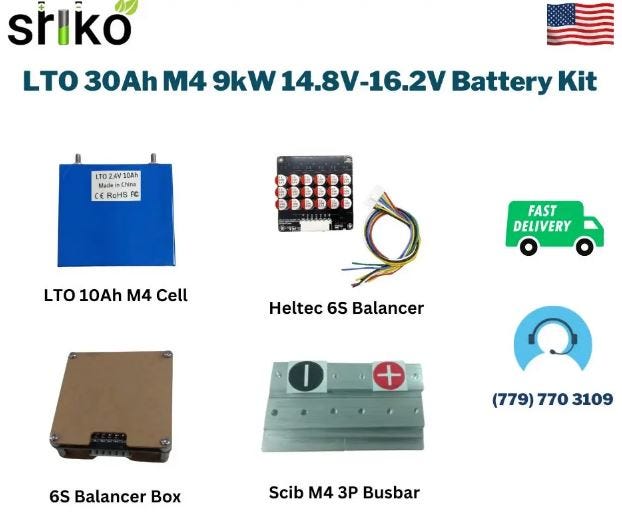 LTO 30Ah M4 9kW 14.8V-16.2V Battery Kit | by Srikosocialmedia | Sep ...
