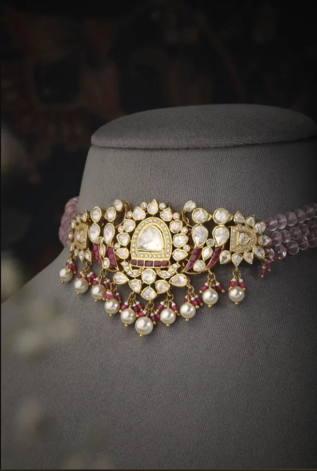 Bridal Heavy Gold Necklace - Meerdass - Medium