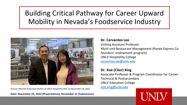 Career Upward Mobility in Nevada’s Foodservice Industry (Draft Proposal ...