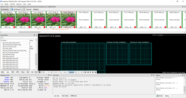 VQ Analyzer — Guided Tour. HEVC Detail View. | by Anastasia Novozhilova | vicuesoft-techblog ...