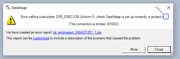 Datastage Errors Quick Fix : Broken Connection - Datastage - Medium