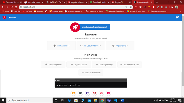 Create your first Angular App. To create your first angular app, there ...