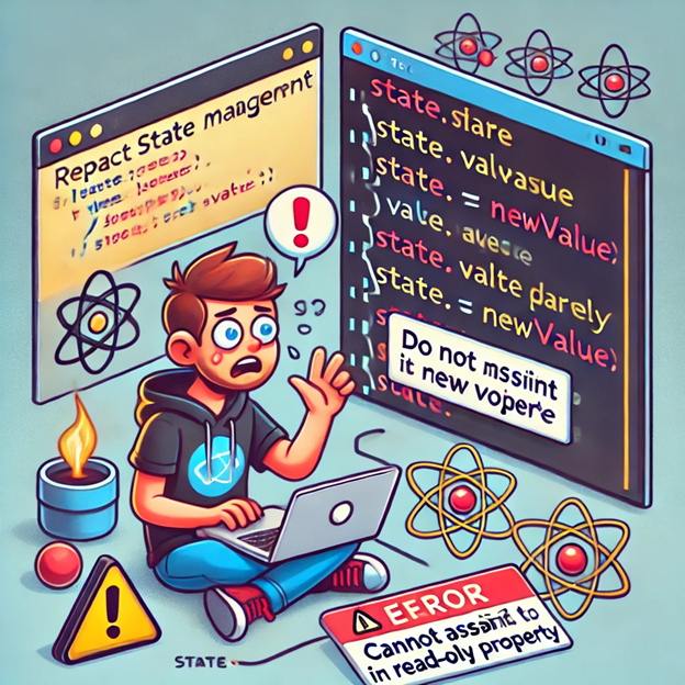 “Thumbnail of a blog post about State managment errors in React ...