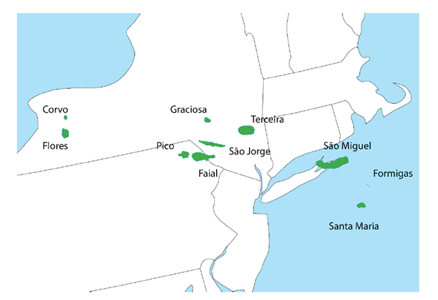 Azores Islands Map