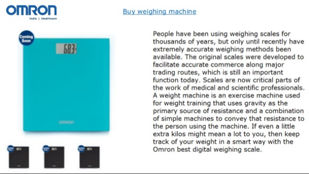 Buy weighing machine — Omron. Buy weighing machine from omron, most ...